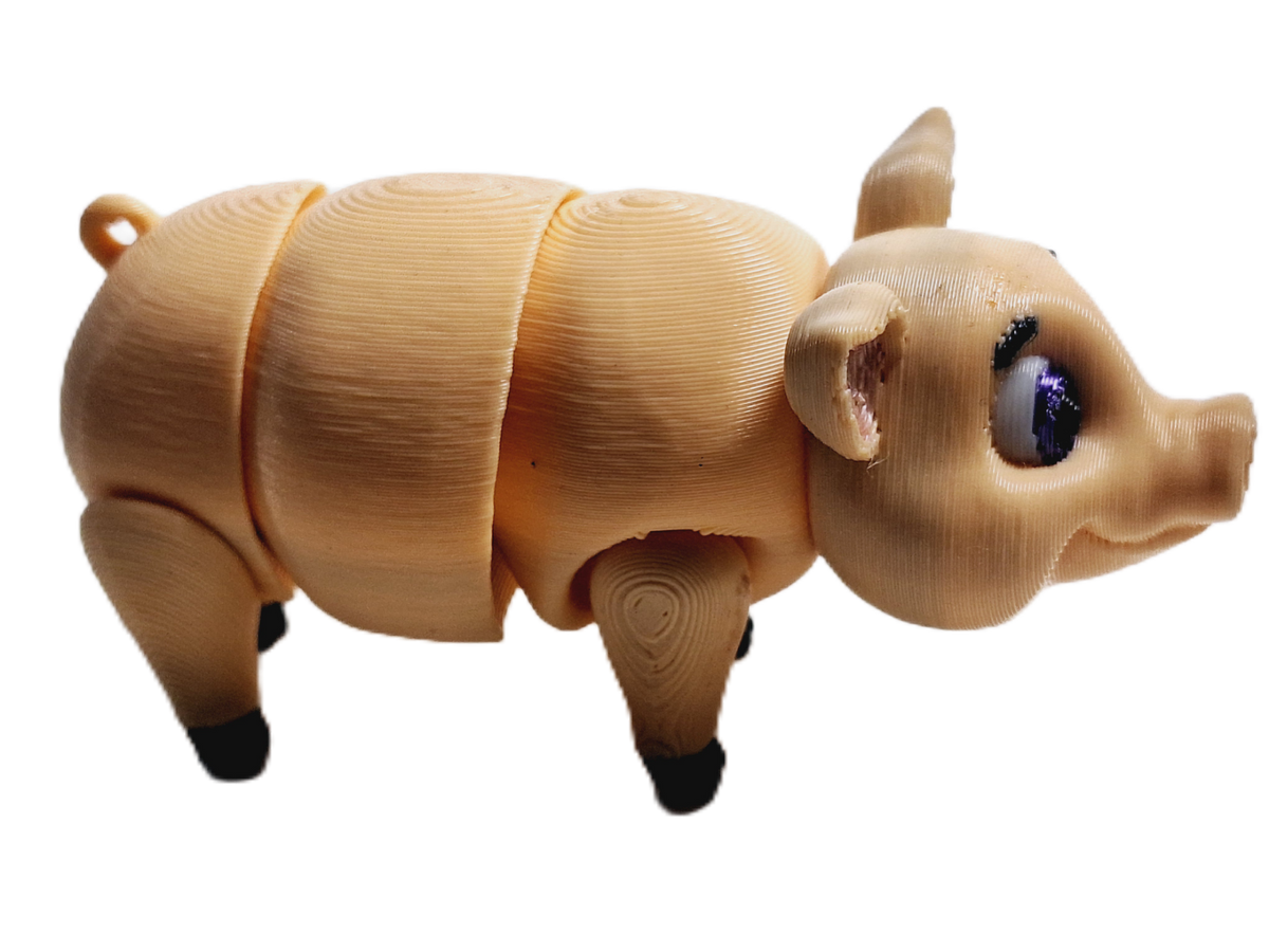 Fleximech Piglet Flexible Fully Articulated 3d Printed Farm Animal Fid ...