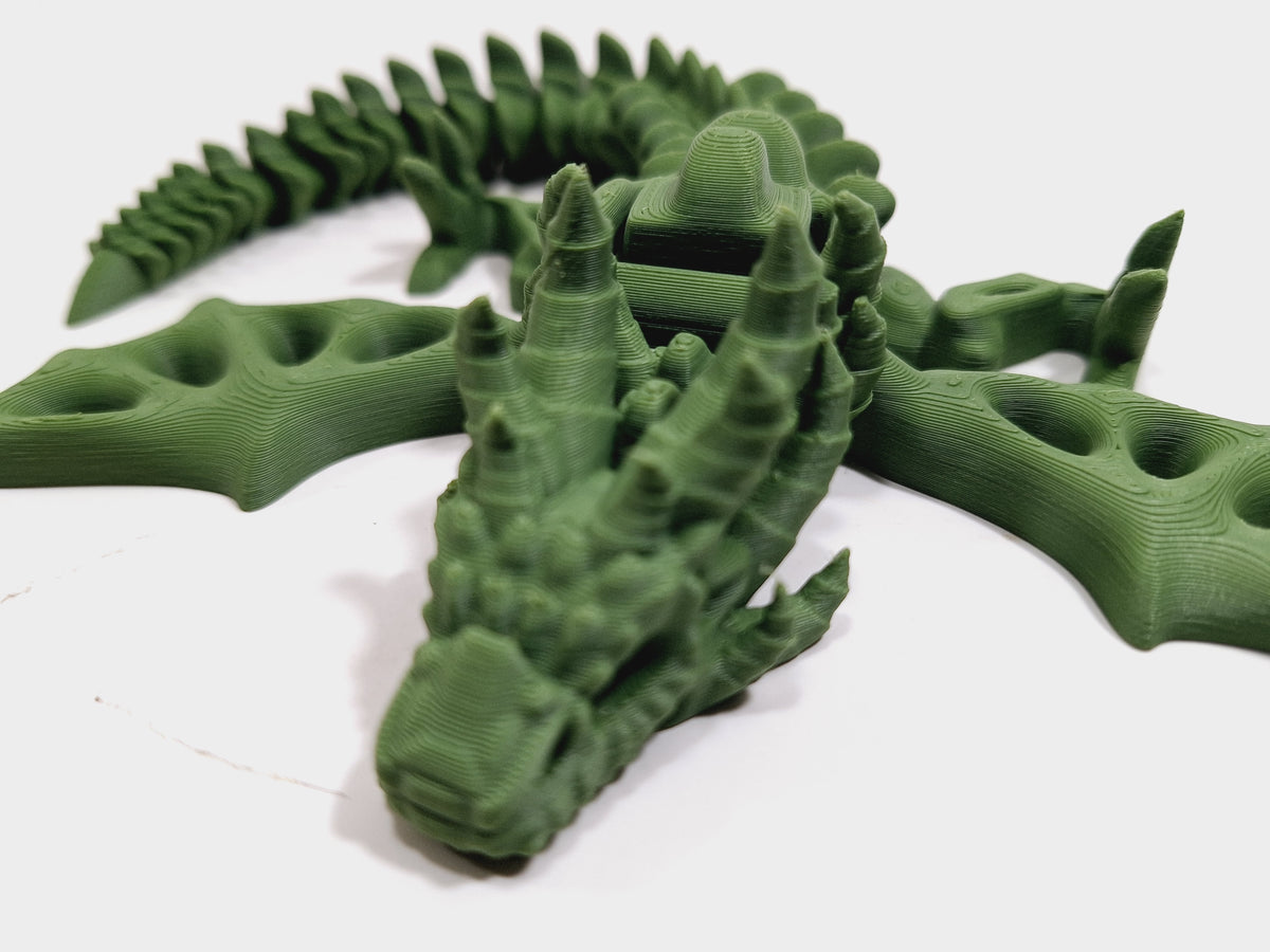 Flexi-Mech Zombie War Dragon Articulated 3d Printed Zombie Green Mecha ...