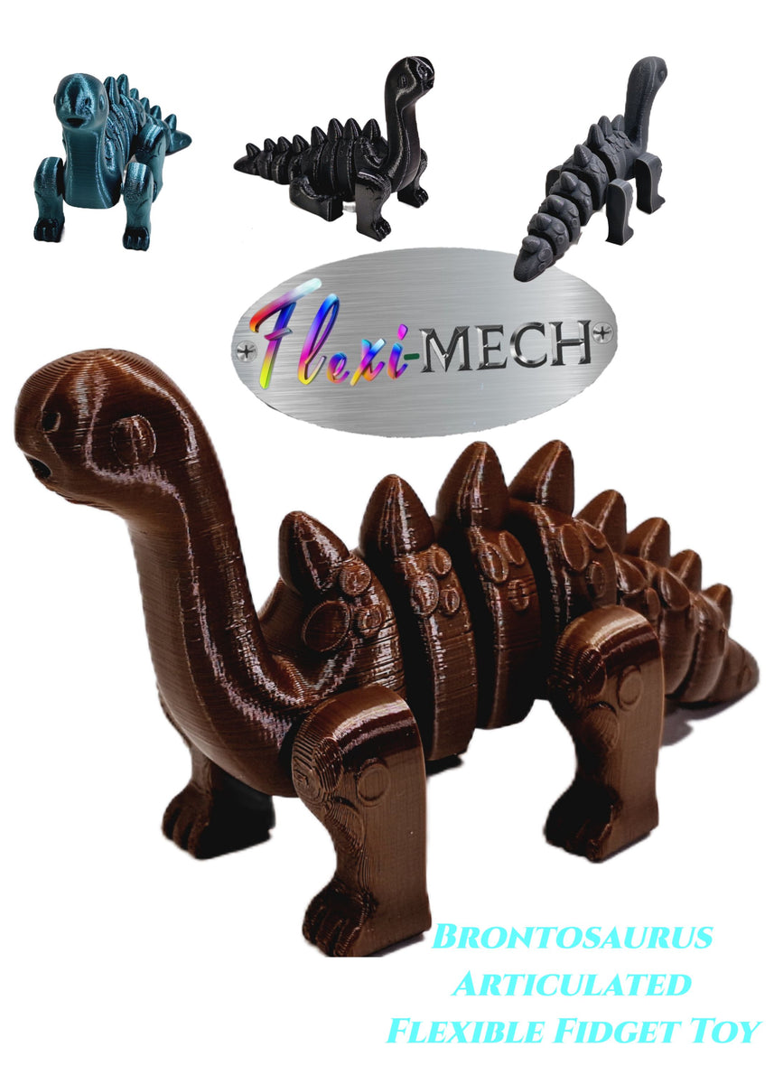 FlexiMech Brontosaurus Fully Articulated 3d Printed Fidget Figure Dino ...