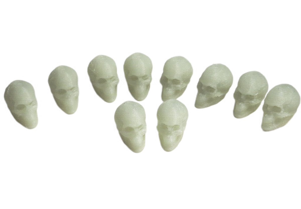 FlexiMech Mini Skulls .5" Detailed 3d Printed Human Skull Set Of 10 Ch ...