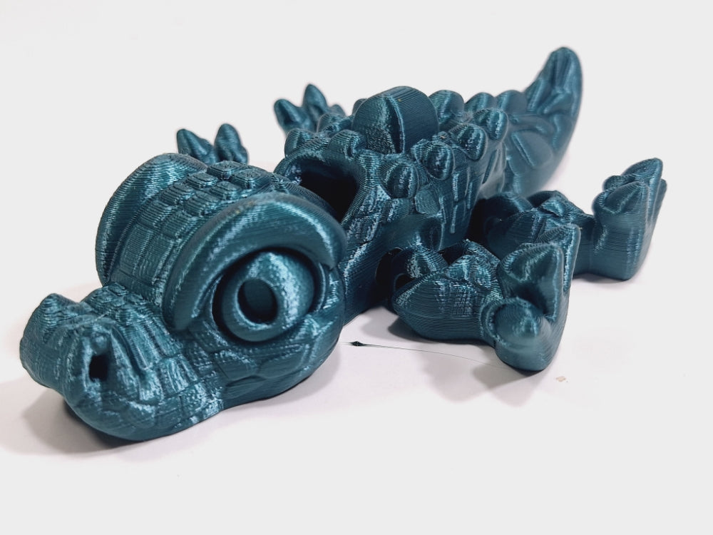 Flexi-Mech Hungry Walking Crocodile Mechanical Articulated Emerald Gre ...