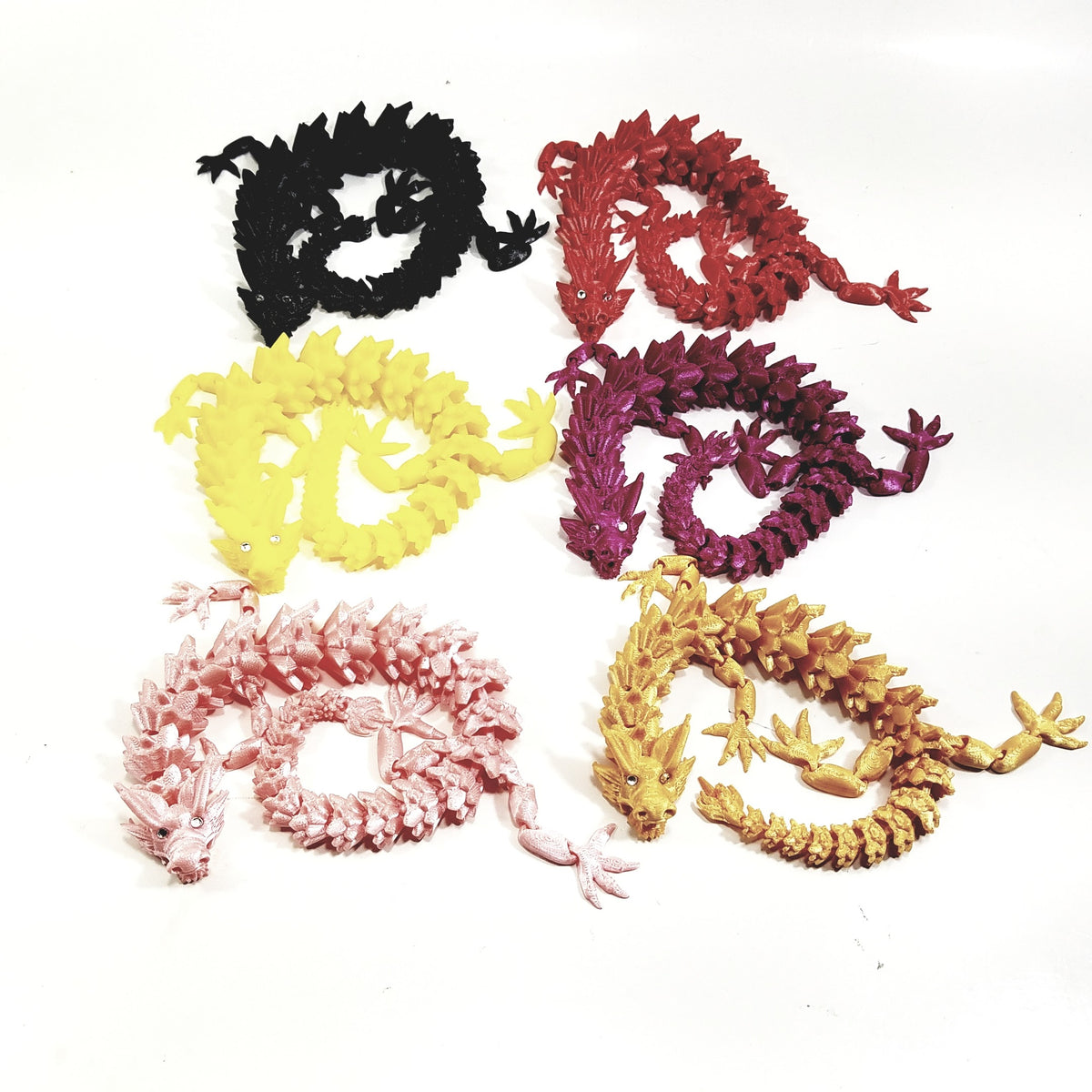 Flexi-Mech Royal Elite Dragon Fully Articulated 3d Printed Toy With Bl ...